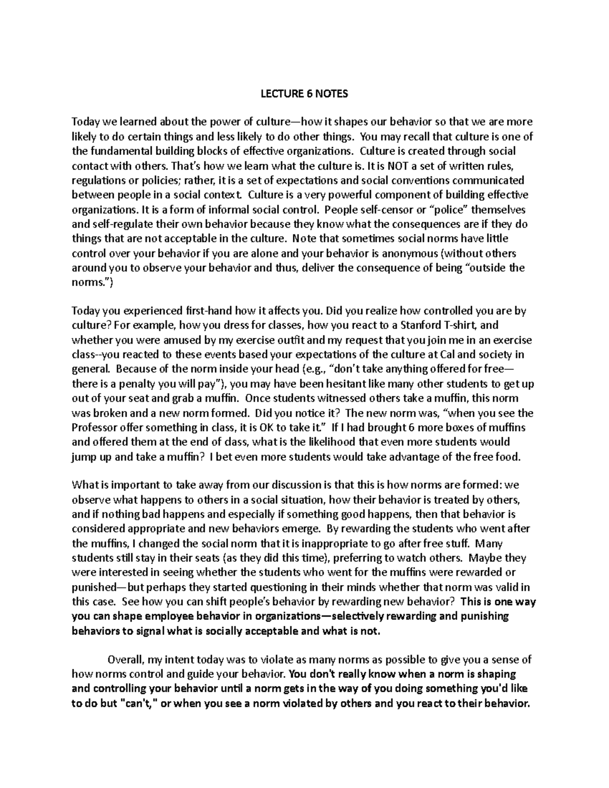 Lecture 6 Notes - LECTURE 6 NOTES Today we learned about the power of ...