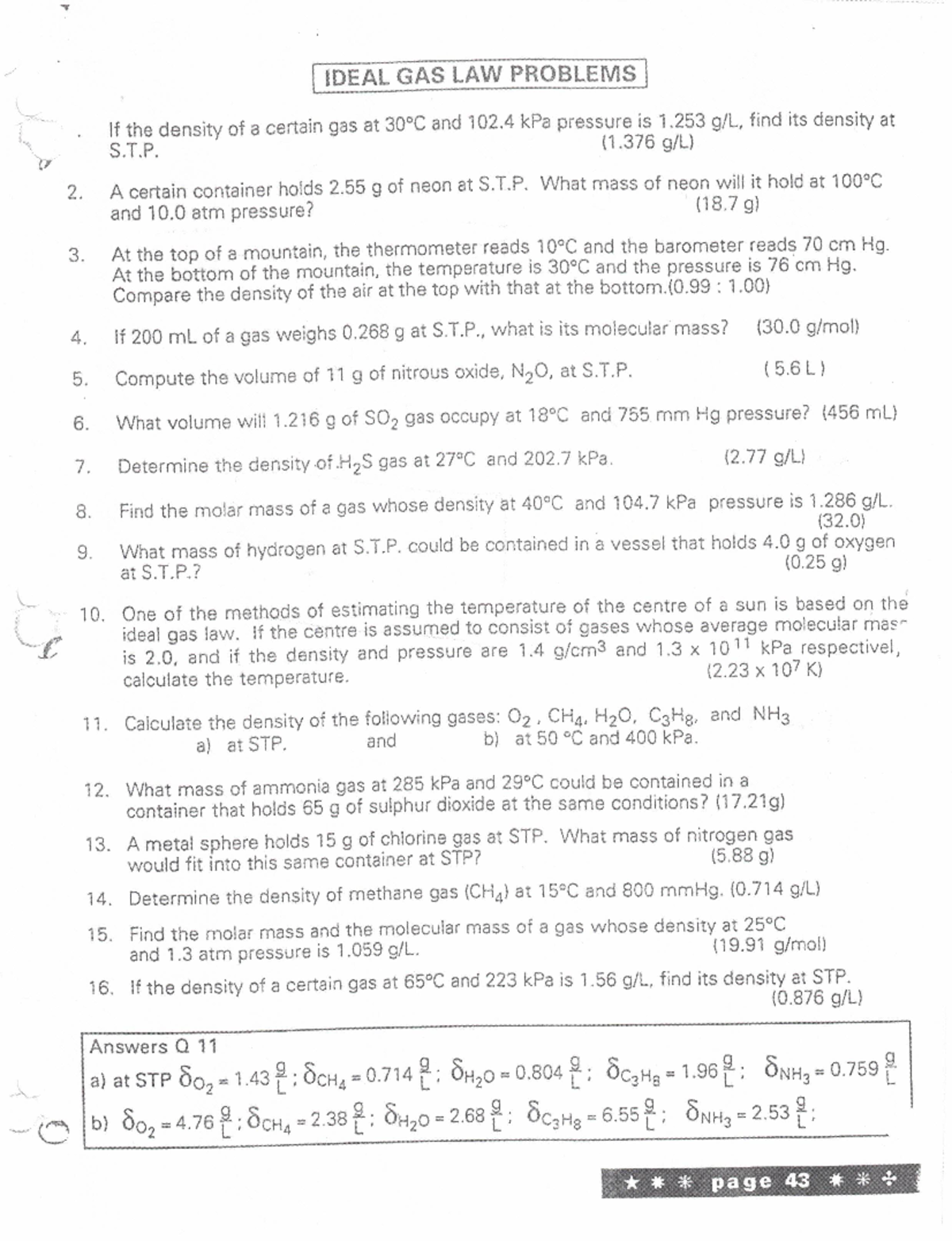 Ideal Gas Law Problems - wAWDGYBHUIOASZHUJKWEFCSEAWDGHJK - IDEAL GAS ...