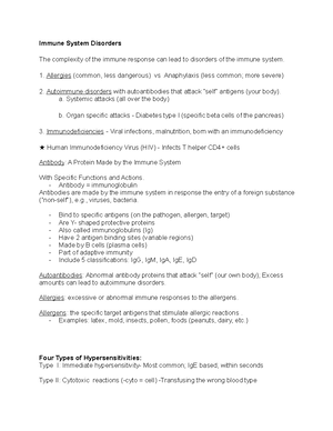 Bio 232 Test 2 Study Guide - Bio 232 Test 2 Study Guide Lecture 9 ...