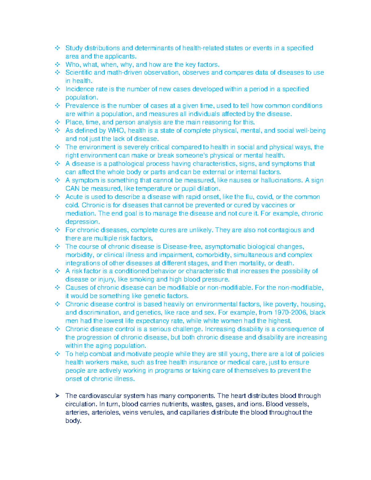 Sci Prin Notes 21' - Study distributions and determinants of health ...
