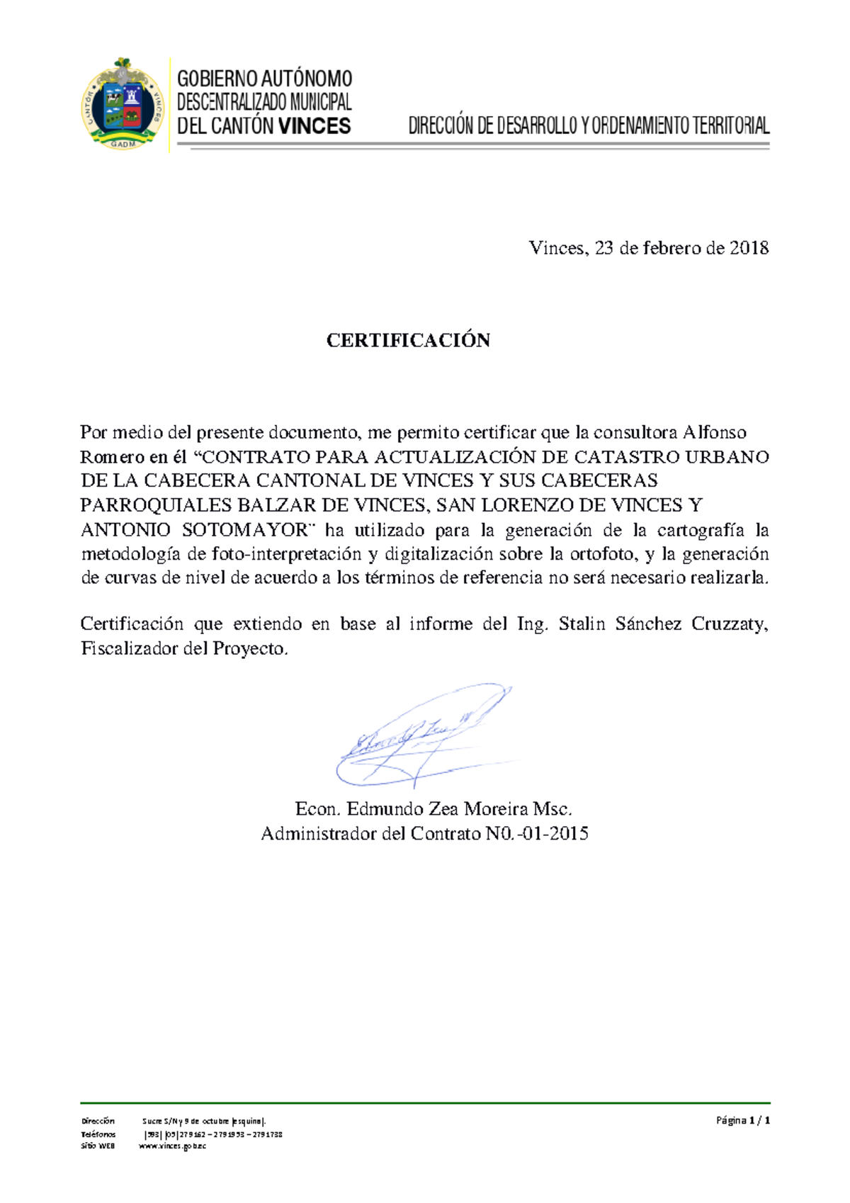 Certificación de Documento - Warning: TT: undefined function: 32 Warning: TT: undefined function ...