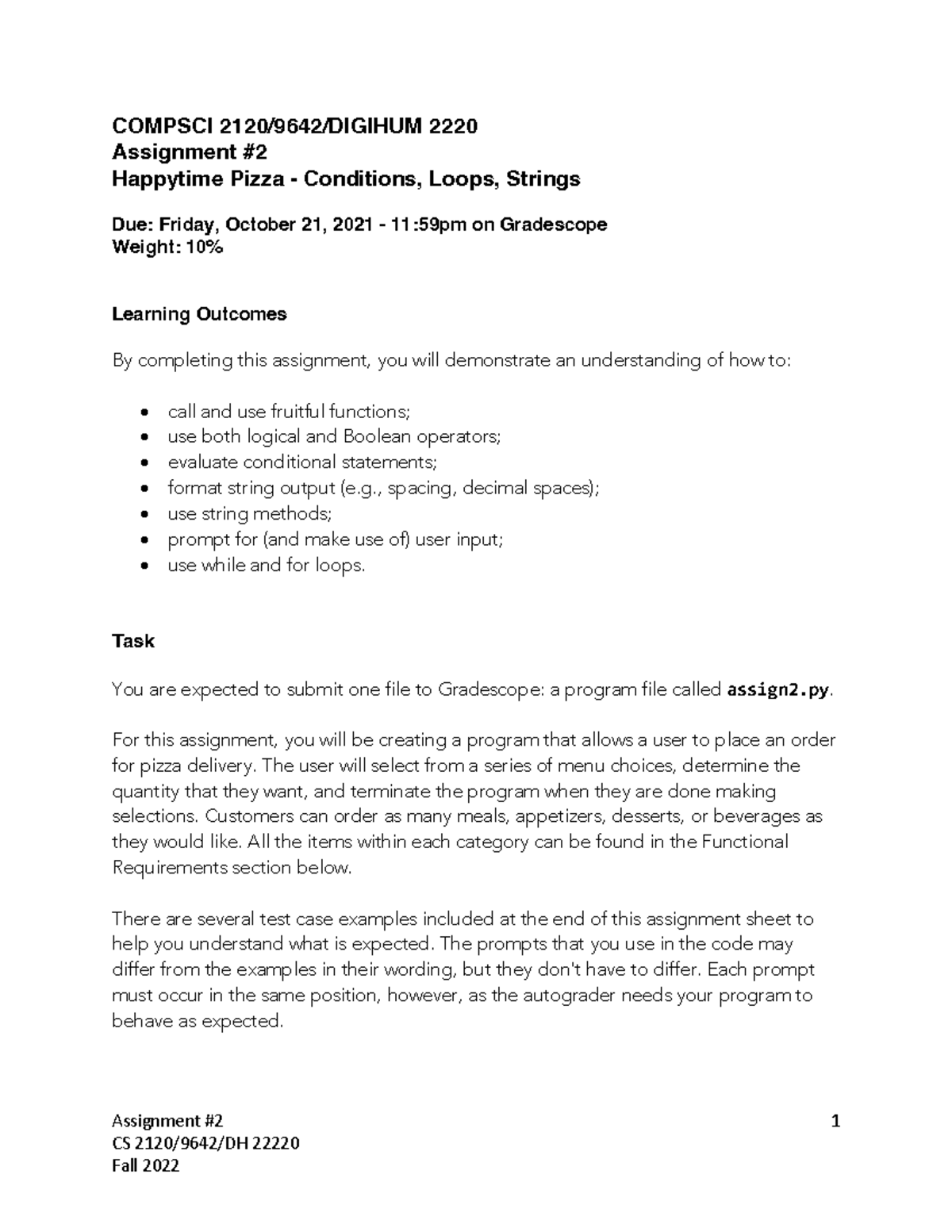 Assignment 2 For Semester 1 Assignment Cs 2120 9642 Dh 22220 1 Compsci 2120 9642 Digihum