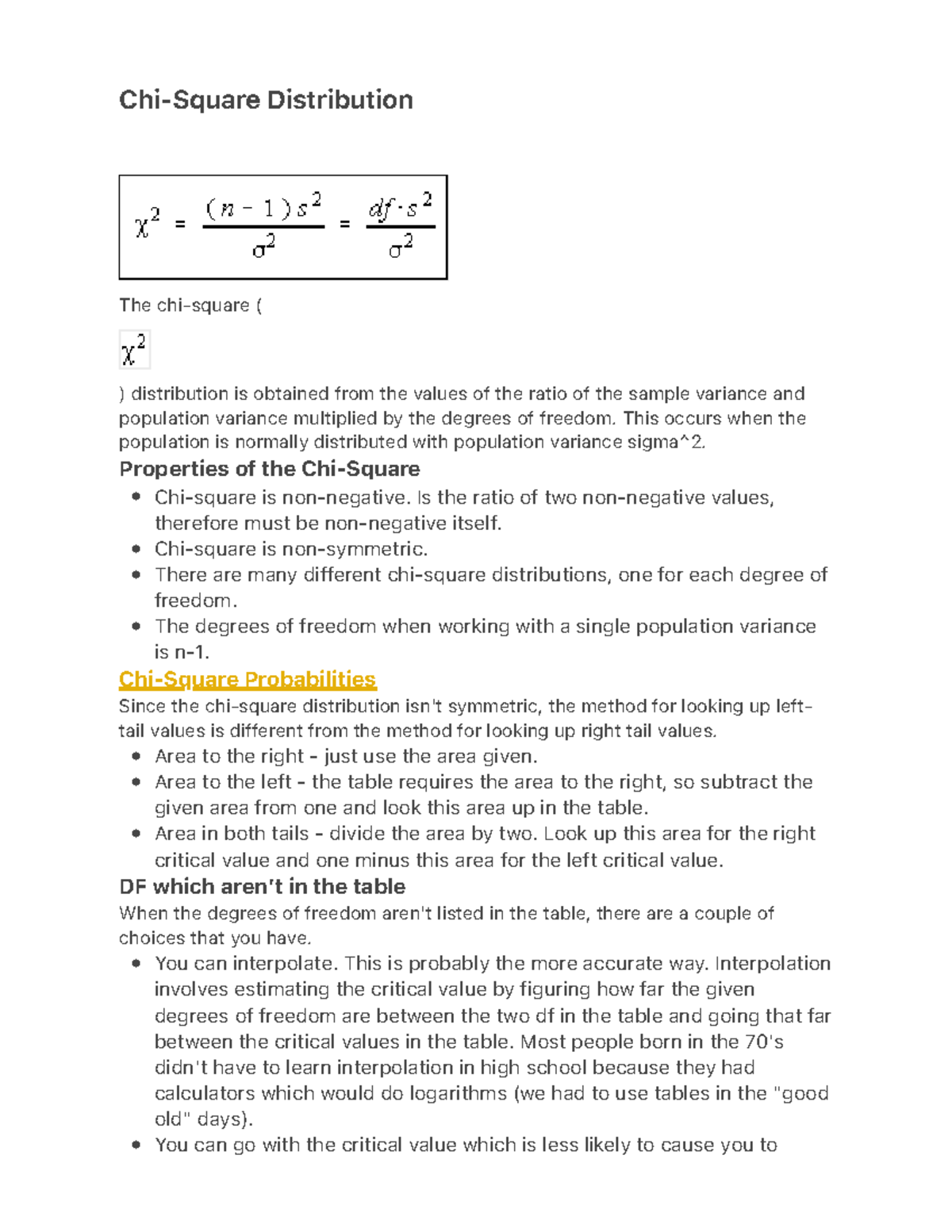 Chi-Square Distribution - ï ï ï ï ï ï ï ï ï Chi-Square Distribution The ...