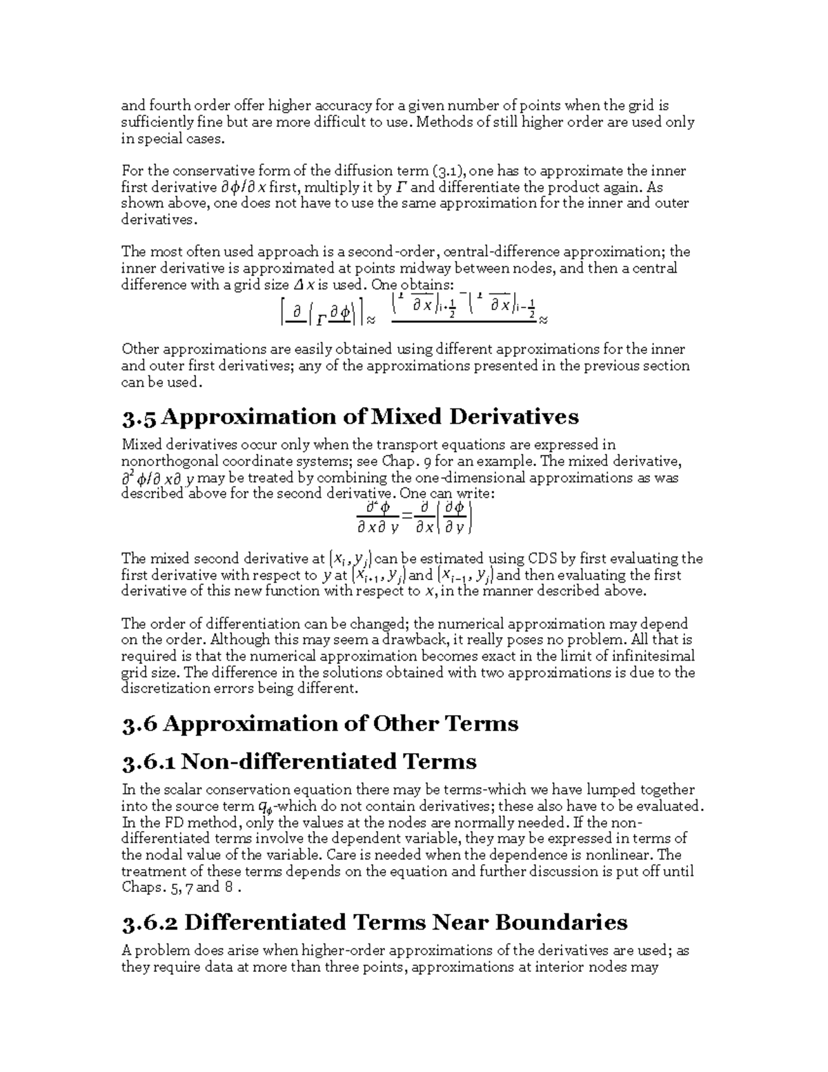 3 Finite Difference Methods - and fourth order offer higher accuracy ...