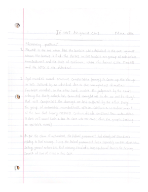 industrial engineering 449 chapters 2 assignment - IE 449 - Studocu