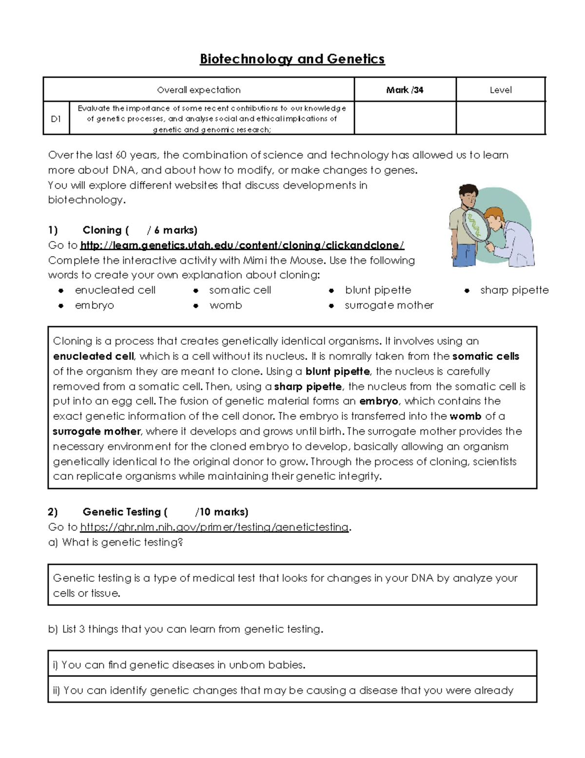 Biotechnology and Genetics - Biotechnology and Genetics Overall ...