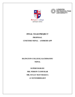 Proposal Cover Page 91647 - Module Code & Module Title CS6P05NI Final Year Project Assessment ...