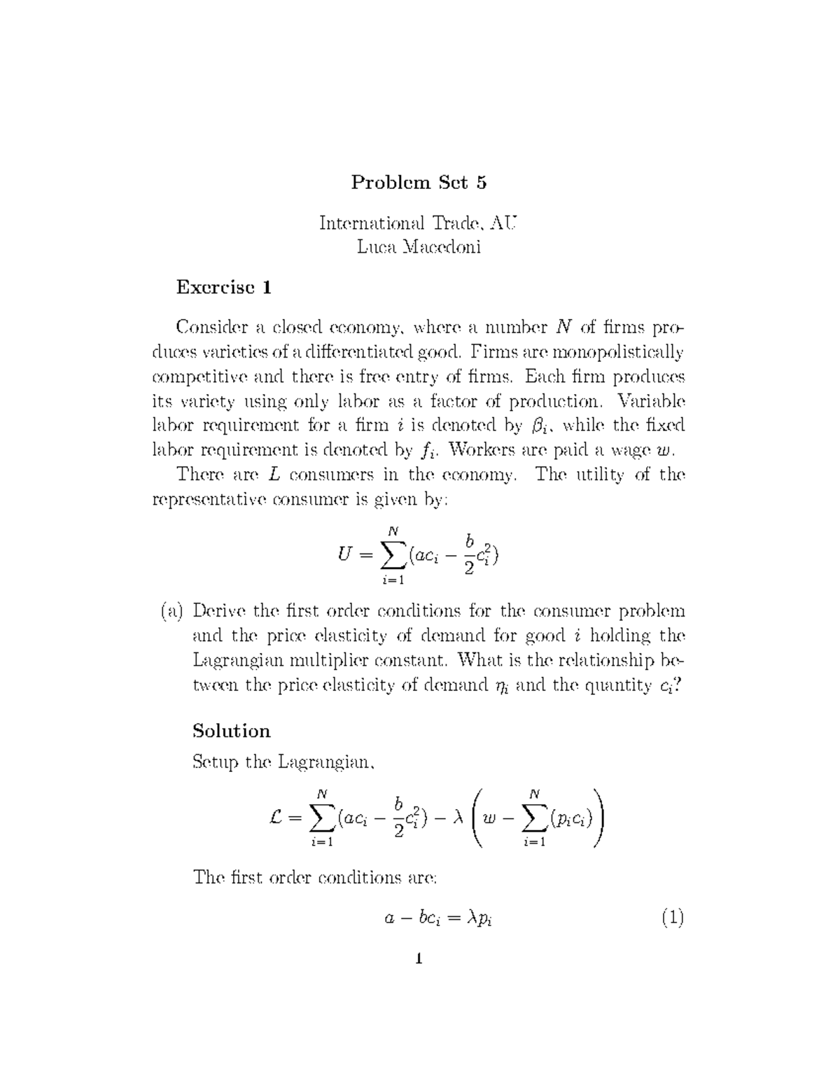 Problem Set 5 sol1 - Trade - Pr♦ ♠ t ♥t r♥ t ♦♥ r ♦♥ ① r s ♦♥s r - Studocu