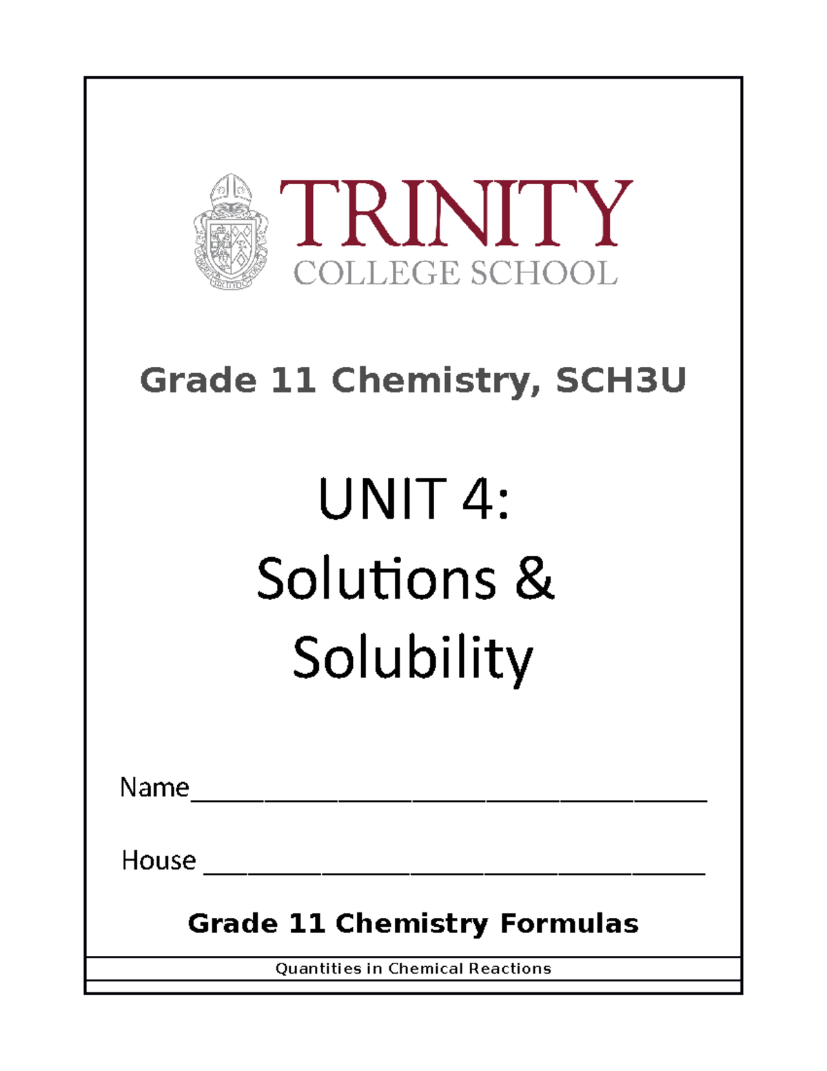 01 Solutions and Solubility DJWKQLBFKLwe jdebqfkB; - Grade 11 Chemistry ...