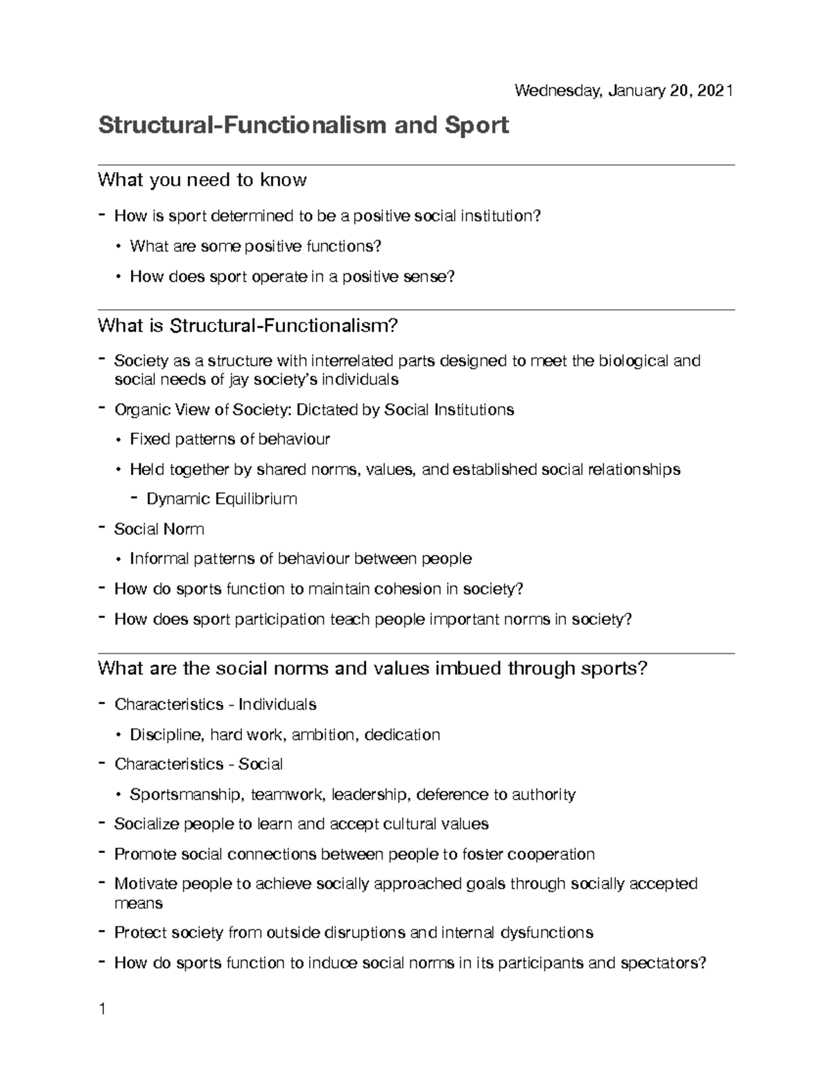Structural-Functionalism and Sport - olympics Build international ...