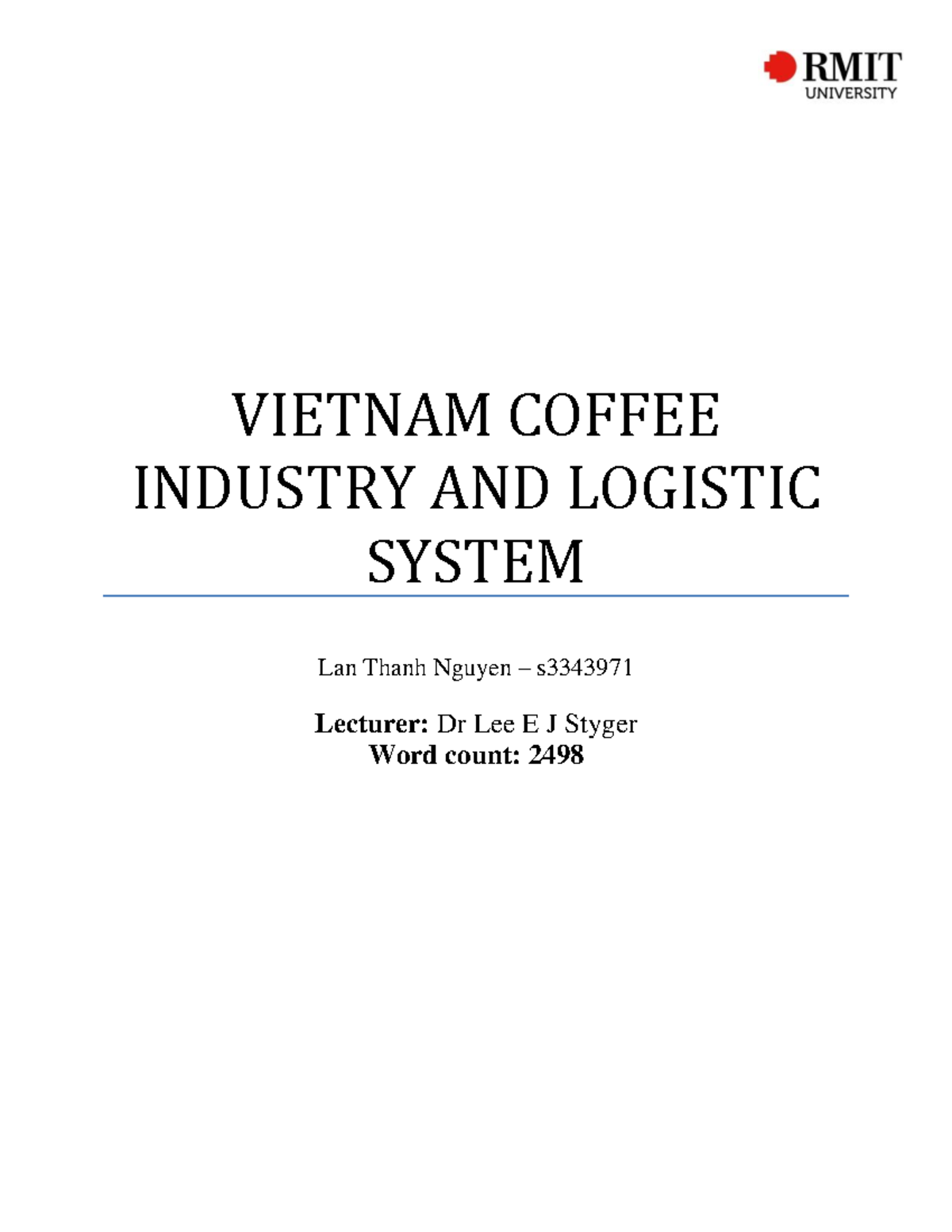 Vietnam Coffee Industry AND Logistic SYS - Supply Chain Management (P2 ...