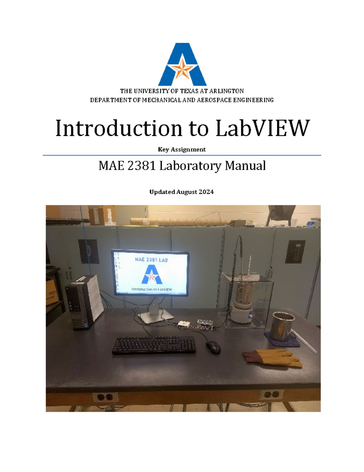7 - Lab VIEW Fall 2024 - lab 7 manual - THE UNIVERSITY OF TEXAS AT ARLINGTON DEPARTMENT OF - Studocu