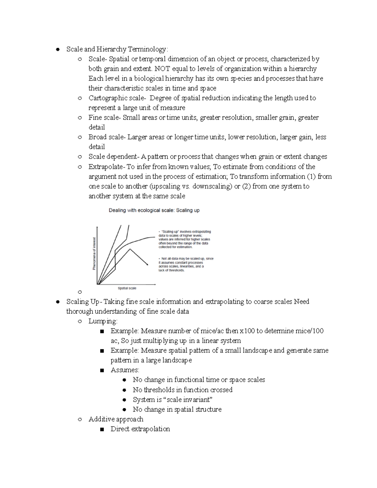 Chapter 1 Scaling and Ecological Hierarchies pt. 2 - Scale and ...