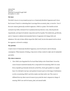 SCI-200 - Project Part 1- Planning Document - Marisol Orellana SCI ...