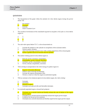 Reciprocating Engines exam - RECIPROCATING ENGINE OPERATION ...