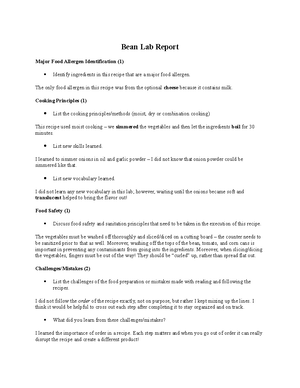 Easy Fried Rice Lab Report - Lab Topic & Date: Easy Fried Rice ...