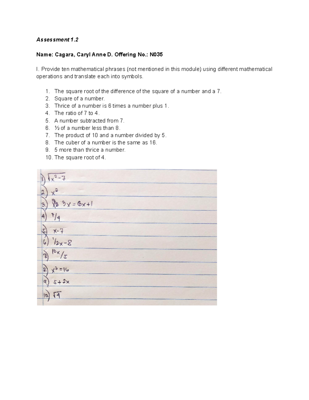 Assignment on Mathematics. Assignment on Mathematics . Assignment on ...