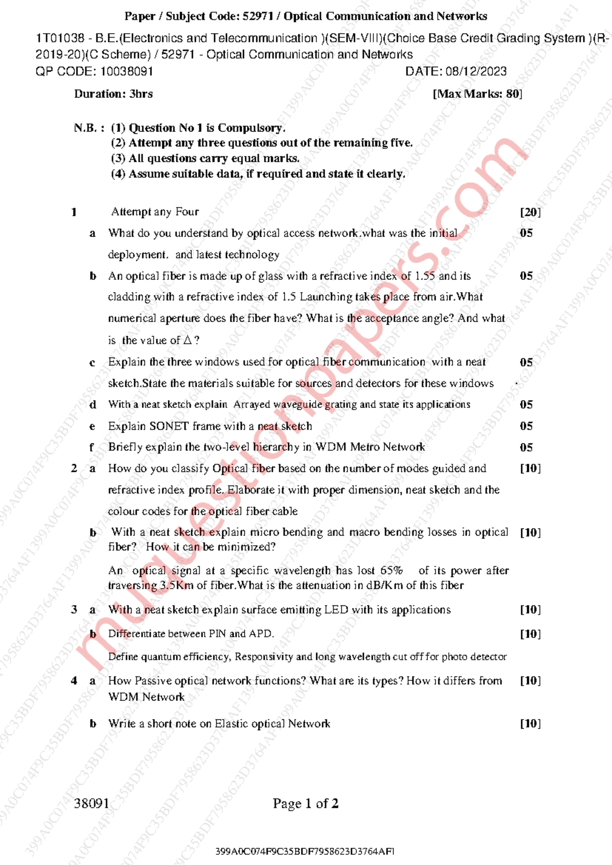 Be electronics-and-telecommunication semester-8 2023 december - Studocu
