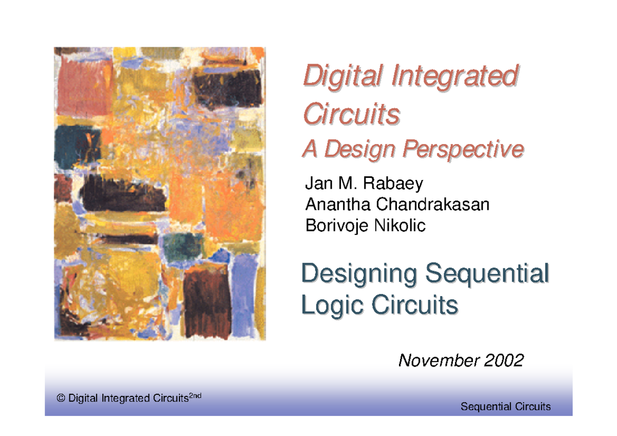 Chapter 07 - 2nd Sequential Circuits Digital Integrated Digital ...