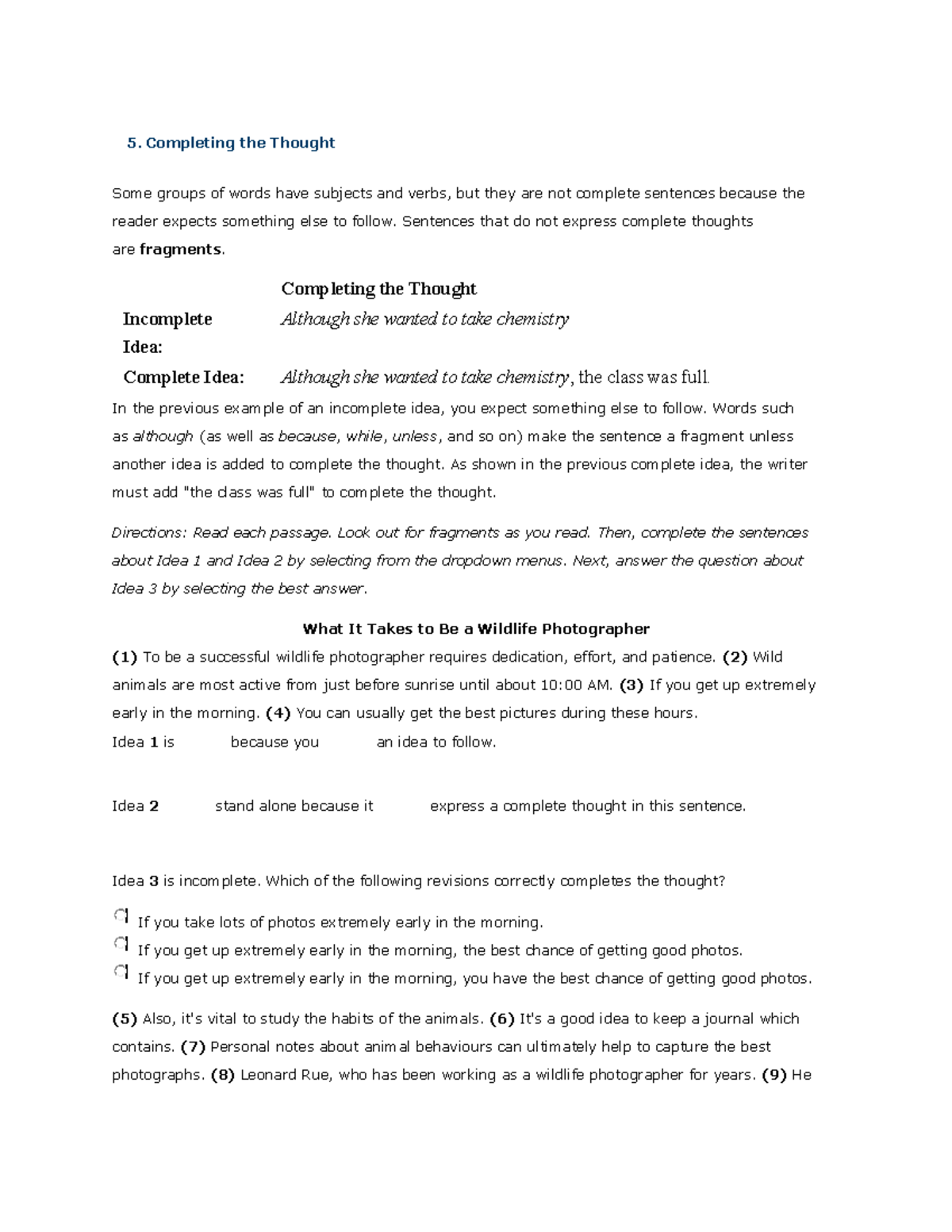 Assignment-7 - Mindtap assignment - Completing the Thought Some groups ...