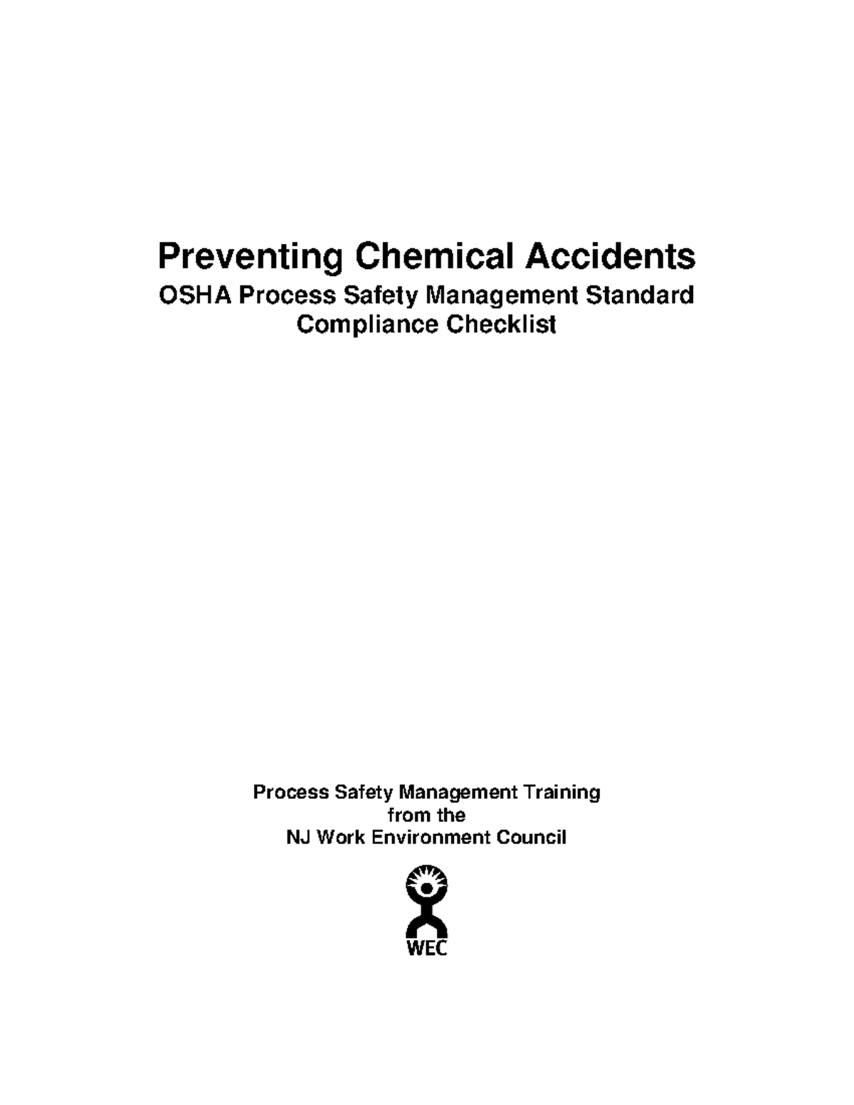 Compliance psm checklist - Preventing Chemical Accidents OSHA Process ...