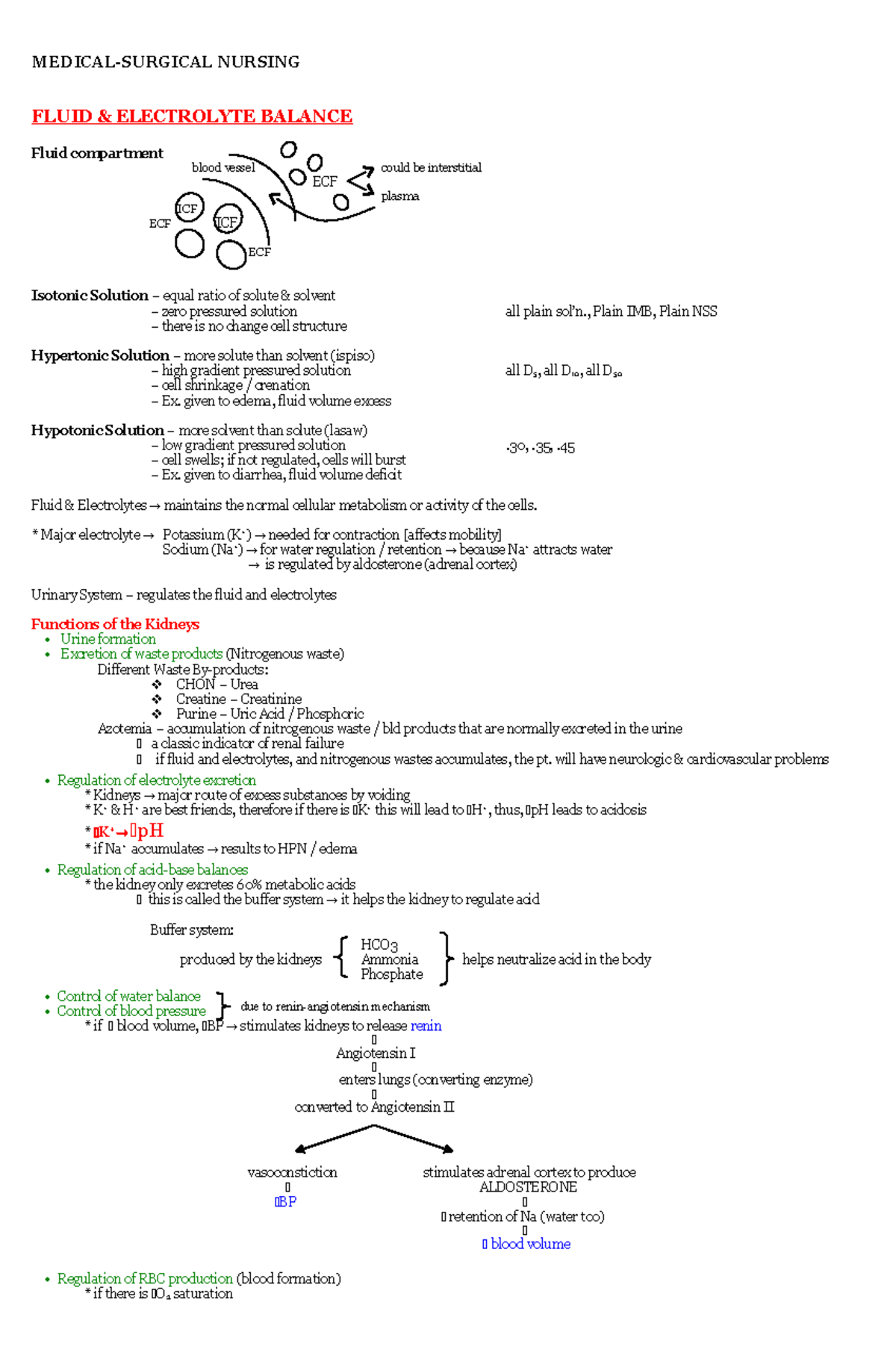 Medical- Surgical- Nursing - MEDICAL-SURGICAL NURSING FLUID ...
