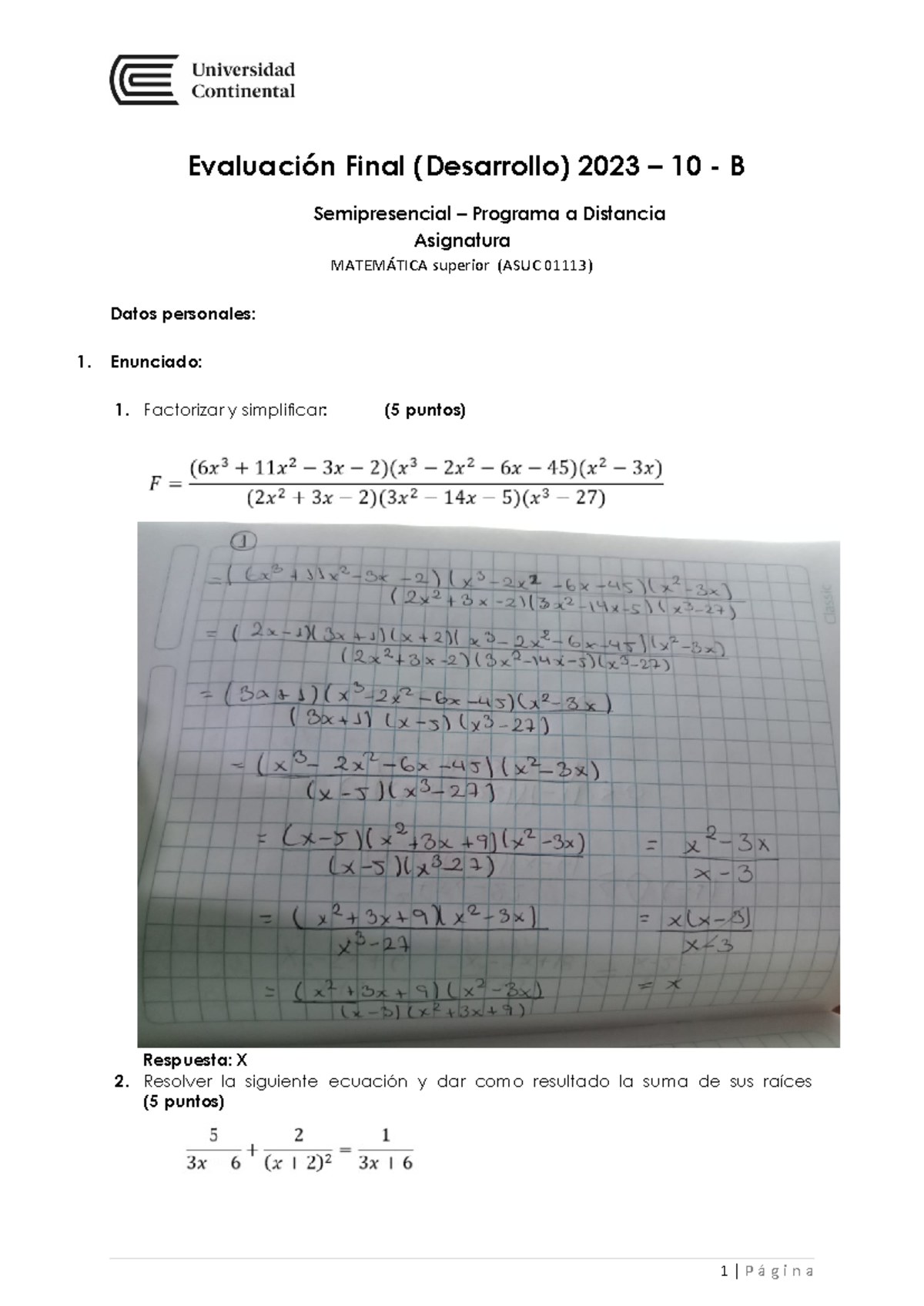 5 - examén final - Evaluación Final (Desarrollo) 2023 – 10 - B Semipresencial – Programa a ...