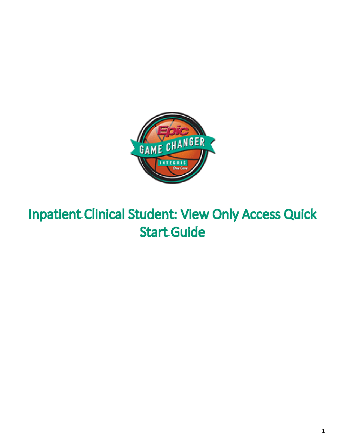 Inpatient Student View Only Access Guide - Inpatient Clinical Student: View Only Access Quick ...