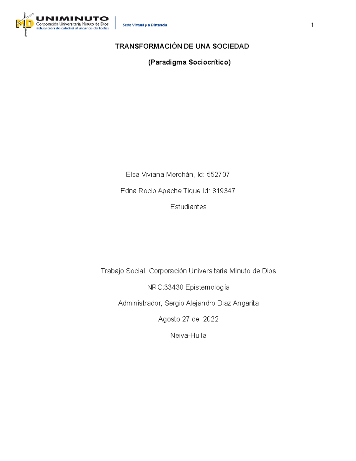 Infografia Paradigma Sociocritico - TRANSFORMACIÓN DE UNA SOCIEDAD ...