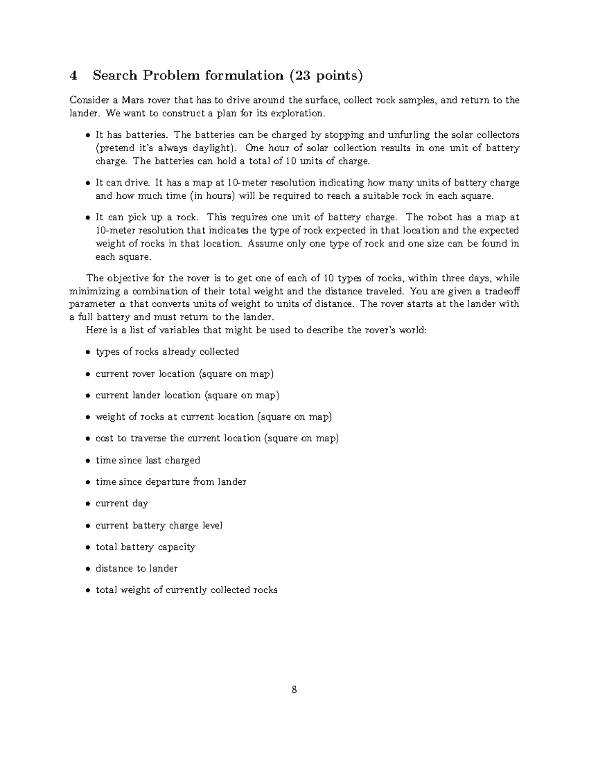 COS3751 - Quiz2-review-sol - 4 Search Problem formulation (23 points ...