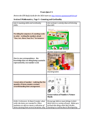 302- Praxis Quiz Week 3 - n/a - Praxis Quiz # Review the ETS Study ...
