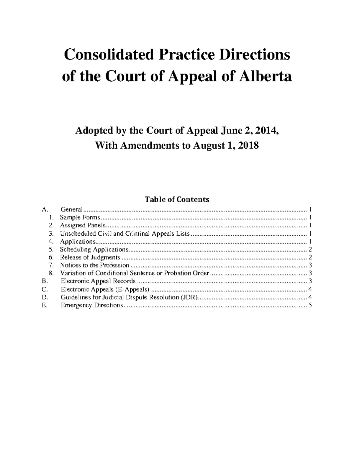 New consolidated practice directions - Consolidated Practice Directions ...