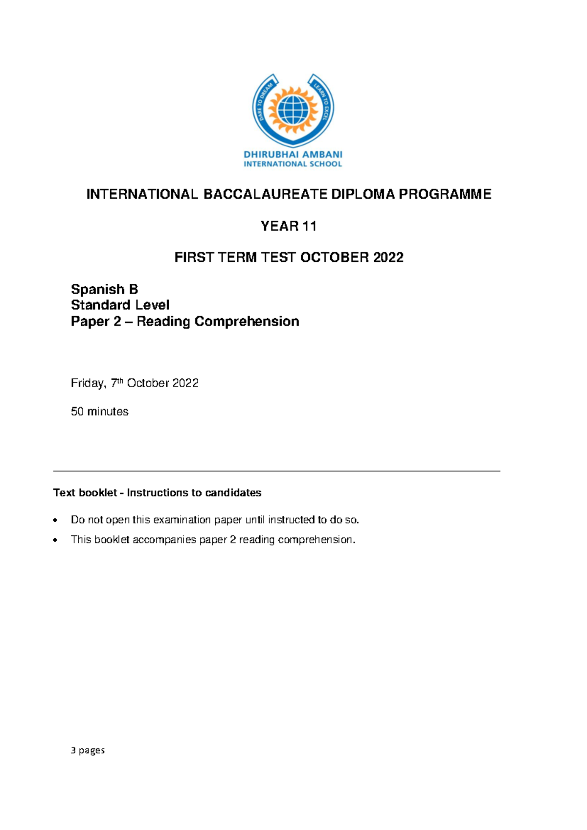 01 Paper 2 - Reading Comprehension - Text booklet - INTERNATIONAL ...