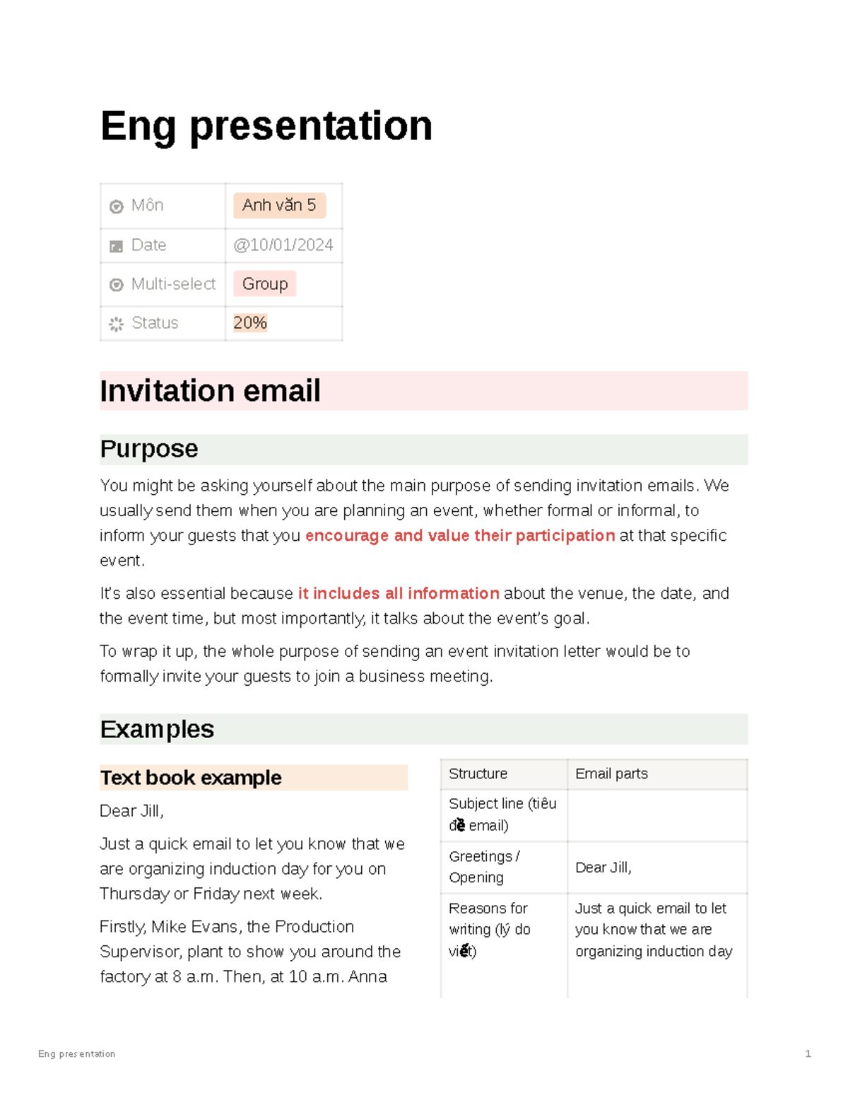 Invitation email - We usually send them when you are planning an event ...