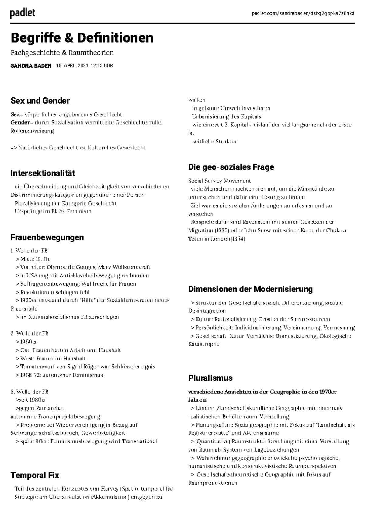 Padlet Begriffe und Definitionen Hochformat - Studocu
