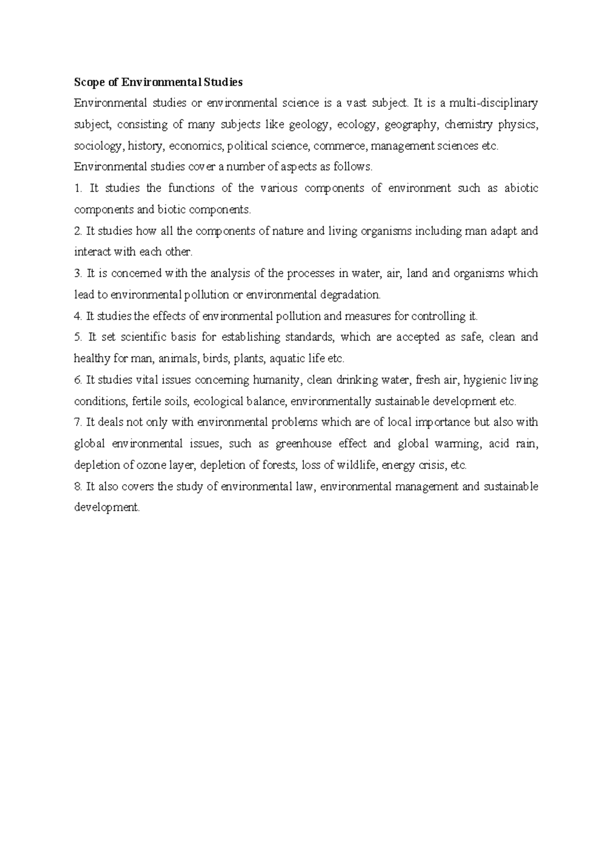 Scope Of Environmental Studies Scope Of Environmental Studies scope-of-environmental-studies-scope-of-environmental-studies