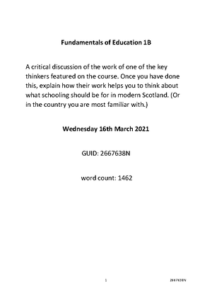 Fundamentals of Education 1A - Education Systems - F U N D A M E N T A ...