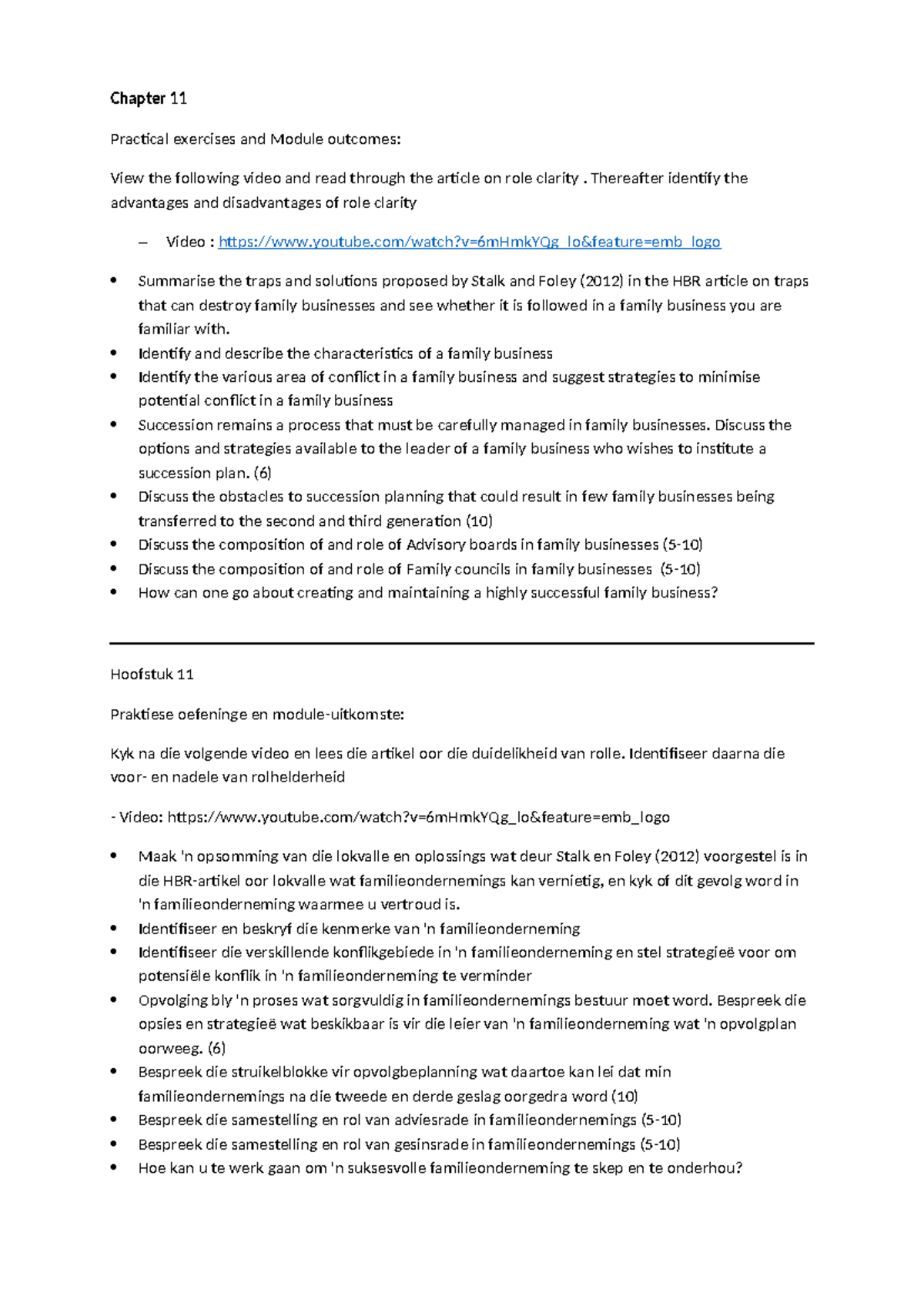 Module Outcomes Chapter 11 - Chapter 11 Practical exercises and Module ...