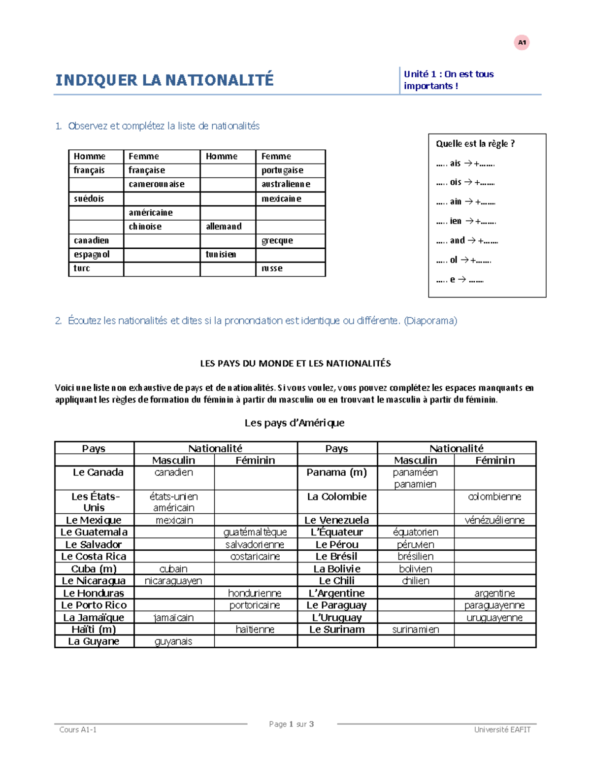 1.1-Annexe 6-Indiquer la nationalité - Français - EAFIT - Studocu