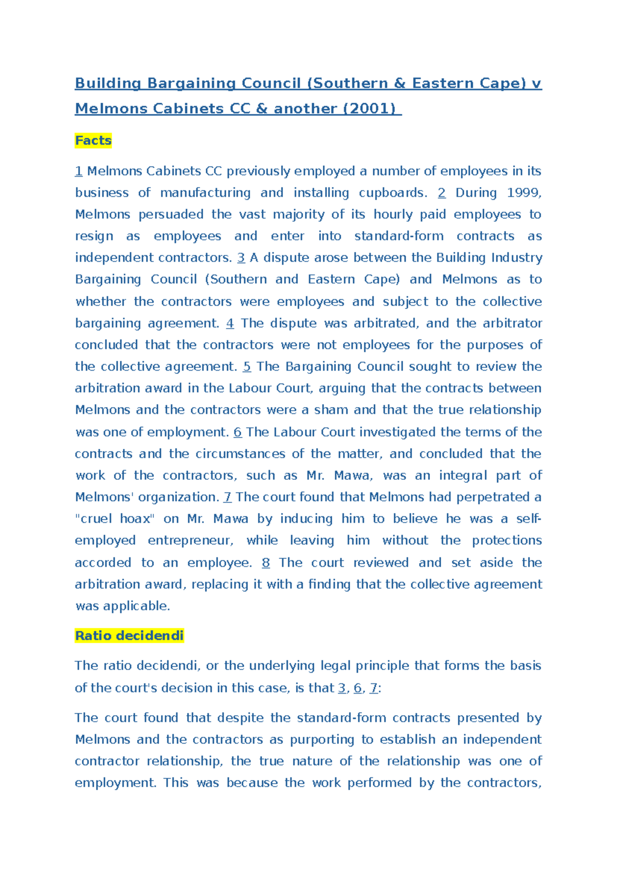 Summary - Building Bargaining Council - Building Bargaining Council ...