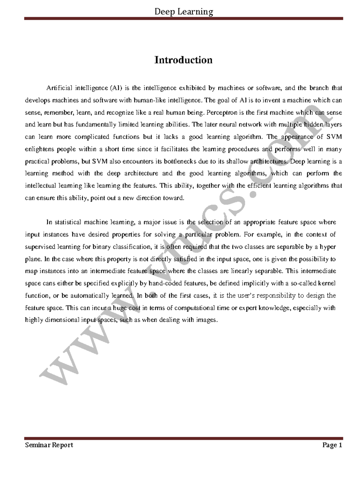 Deep-Learning - Introduction Artificial intelligence (AI) is the ...