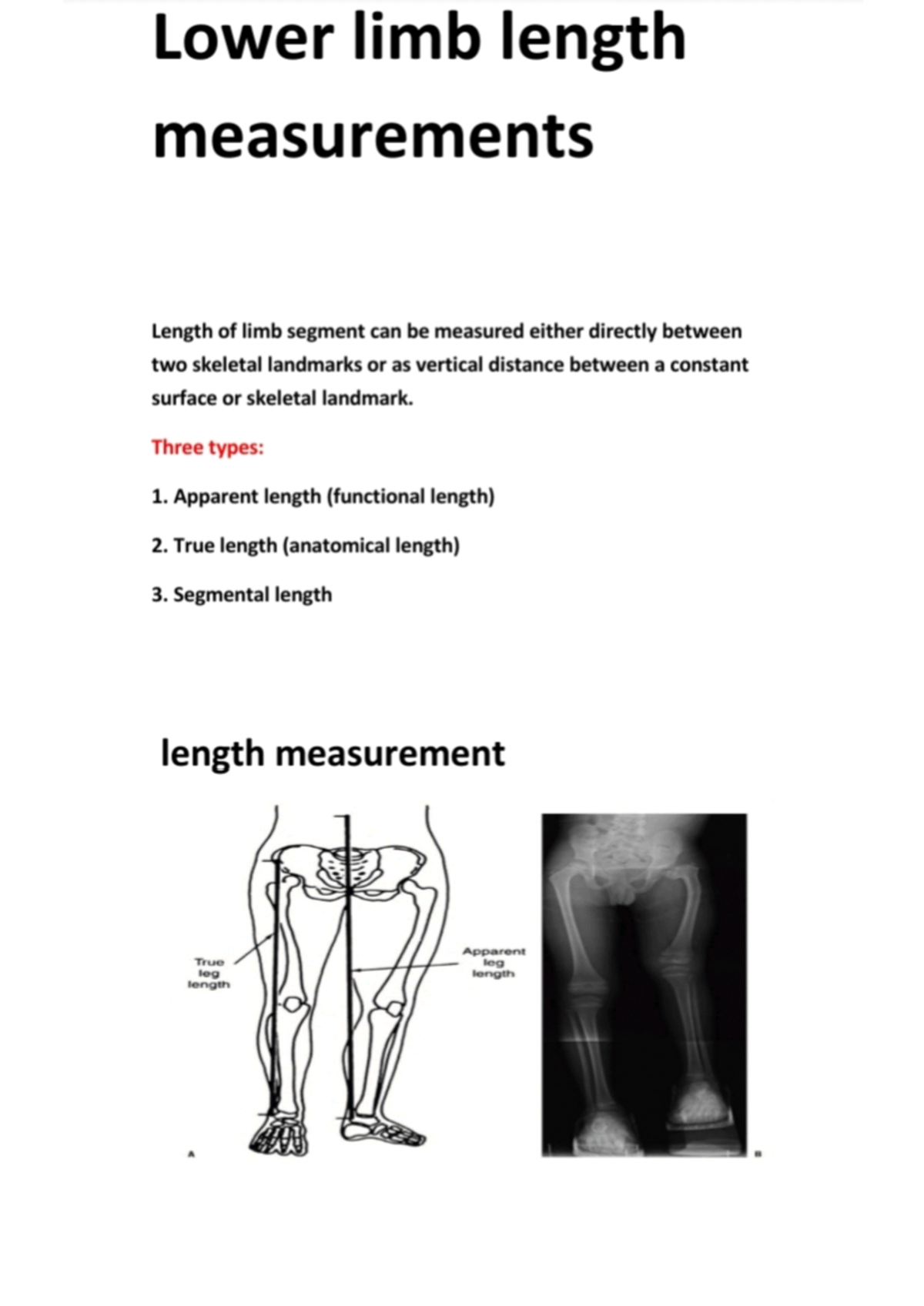 Lower Extremity Length - Humman Antomy And physiology - Studocu
