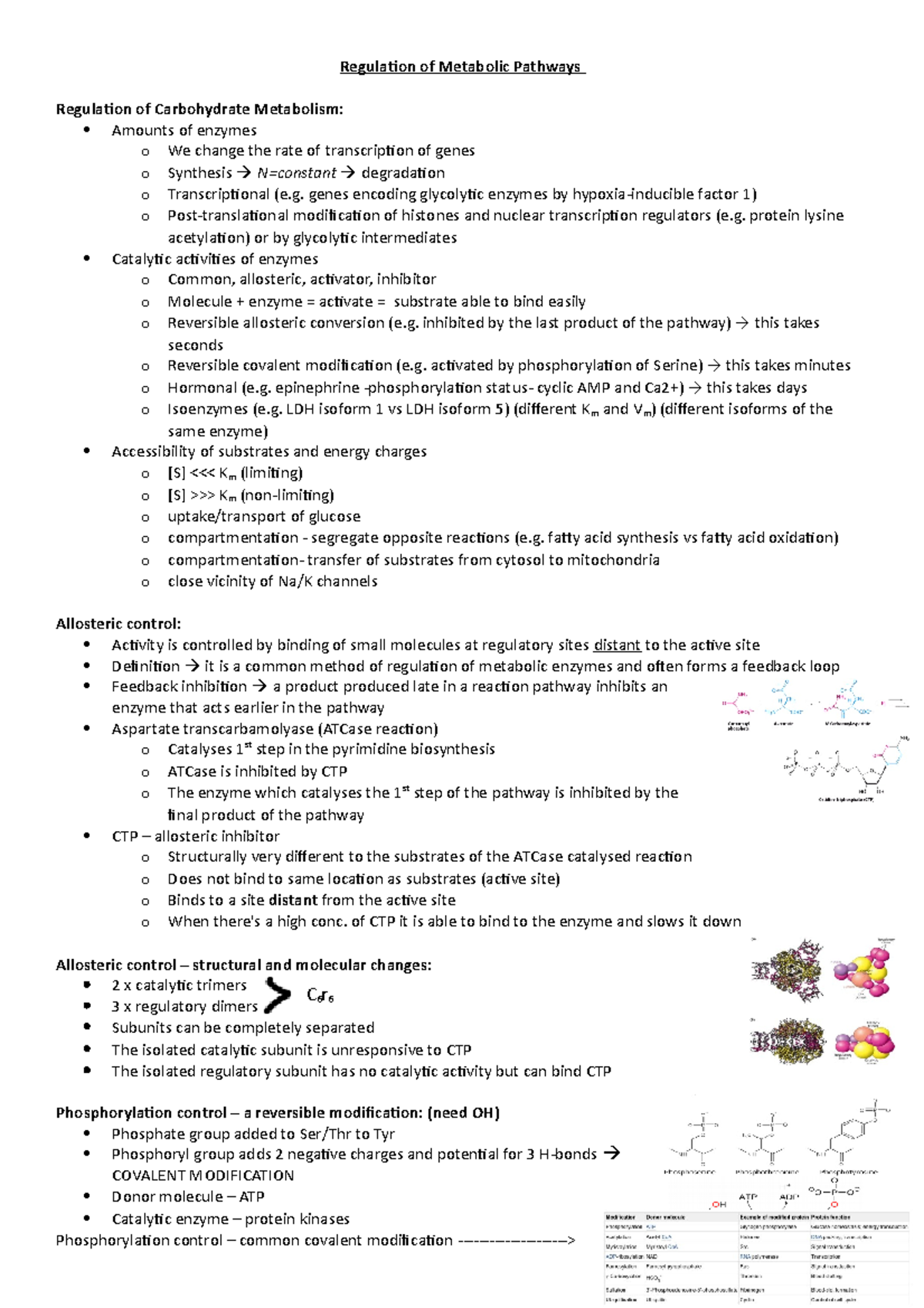 Regulation of Metabolic Pathways - Regulation of Metabolic Pathways ...