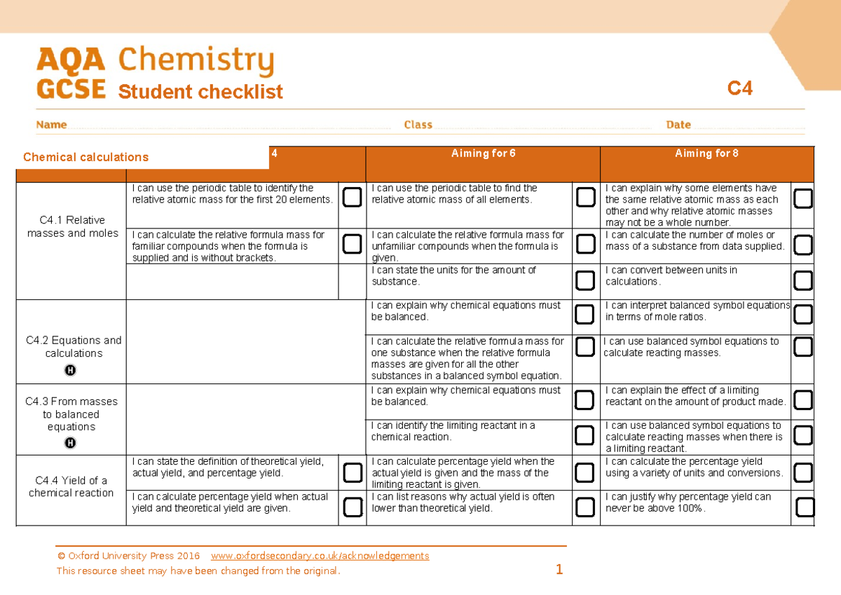 Inspector calls - Student checklist C Lesson Aiming for 4 Aiming for 6 ...