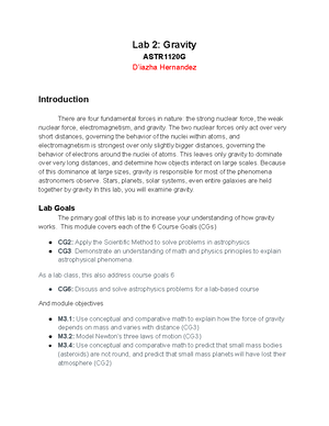 Lab: Fundamental Skills for Astronomy - Just like many other sciences ...