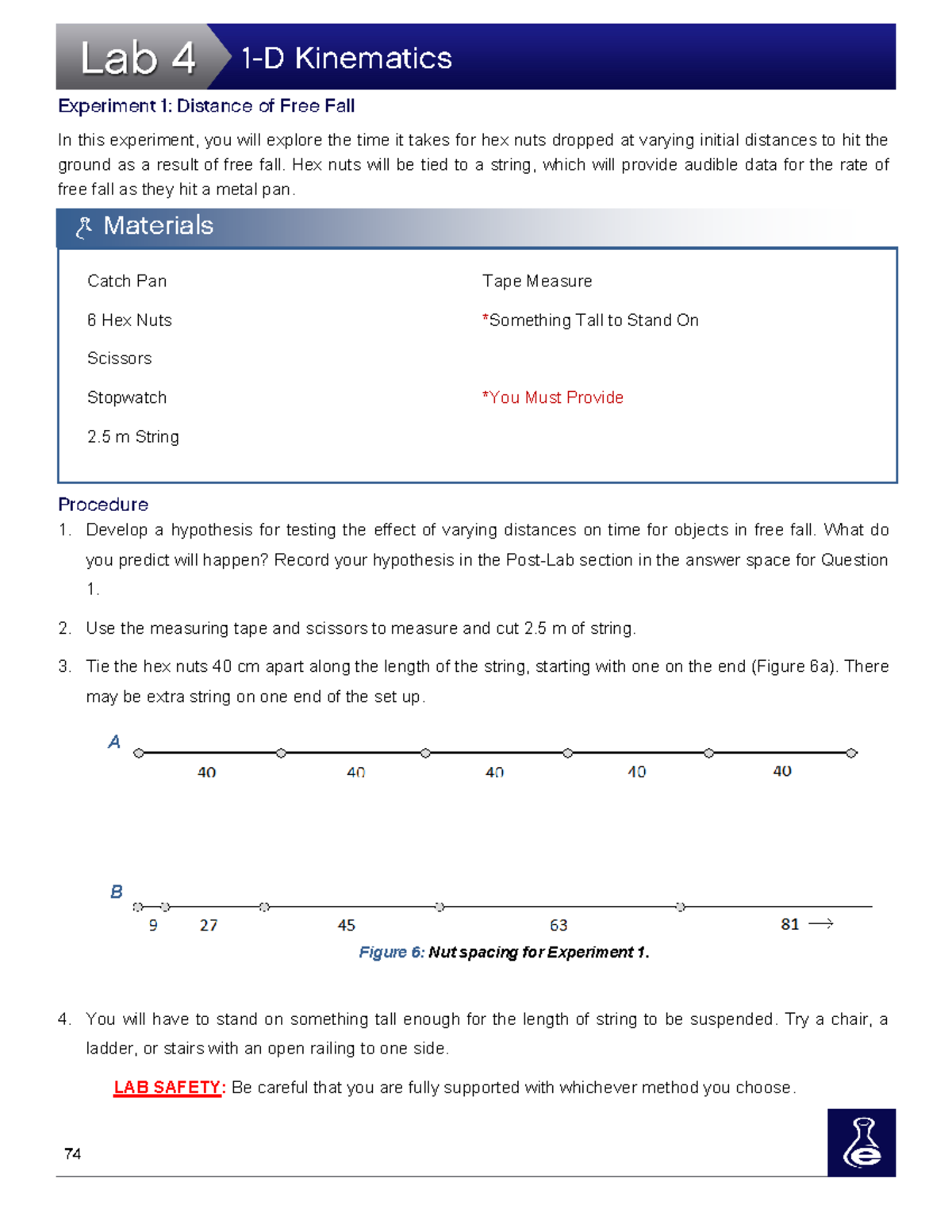 Lab 4 Experiment 1 Protocol (25) - 74 1-D Kinematics Experiment 1 ...