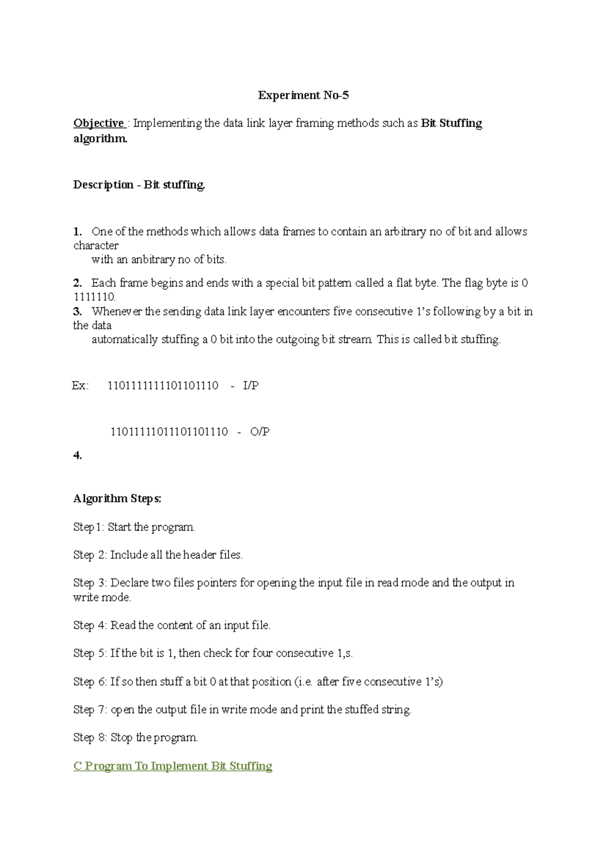Practical No 4 Provided By Class Teacher Experiment No Objective Implementing The Data