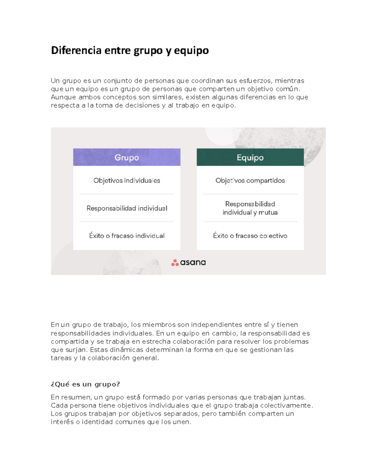 Diferencia entre grupo y equipo - Aunque ambos conceptos son similares, existen algunas ...