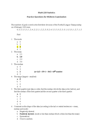 Lab1 Fall 2023 - notes - Lab 1 (To be done using R Commander or JASP or ...