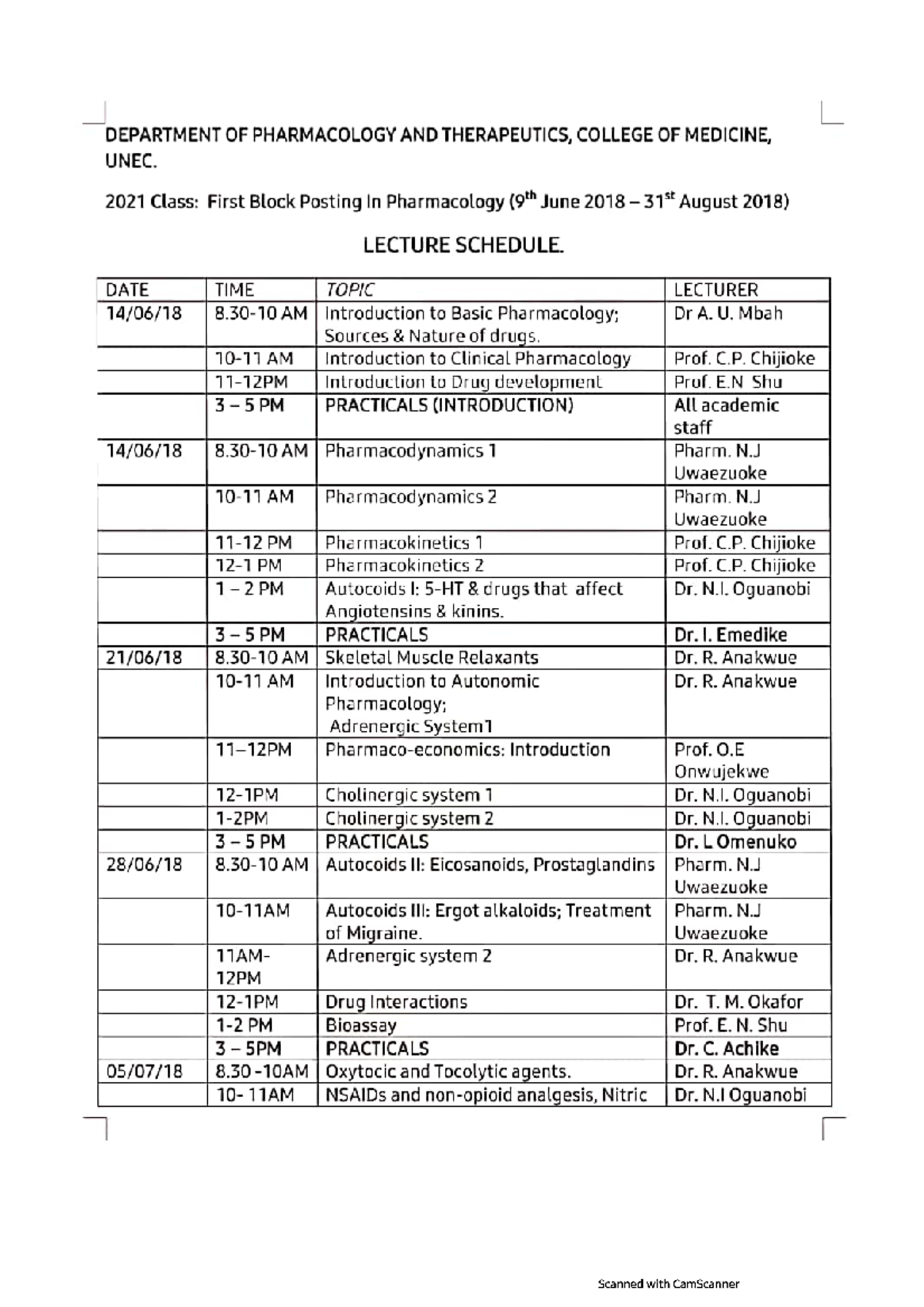 3rd MBBS compiled course outlines - Medical Biochemistry and Molecular ...
